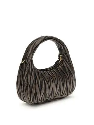 Miu Miu Wander Bag In Quilted Leather - Brown