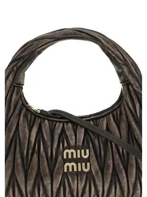 Miu Miu Wander Bag In Quilted Leather - Brown