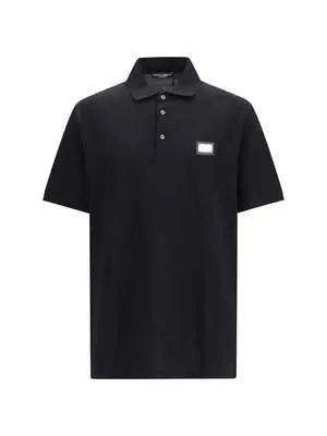Dolce & Gabbana Cotton Piqué Polo - Black