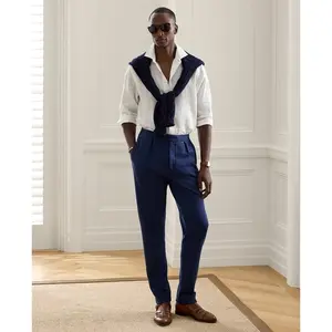 Ralph Lauren Hand-tailored Linen-blend Suit Trousers