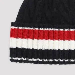 Thom Browne Cable-knit Beanie - Blue