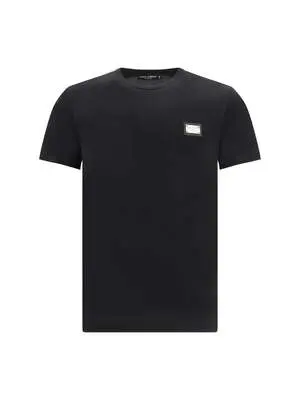Dolce & Gabbana Cotton T-shirt With Logo - Black