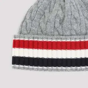 Thom Browne Cable-knit Wool Beanie - Gray