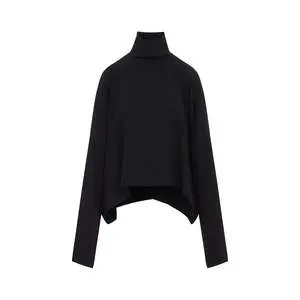 Rick Owens Jumbo Cropped Top - Black