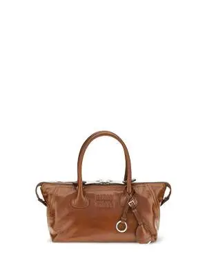 Miu Miu Glossy Leather Handbag - Brown