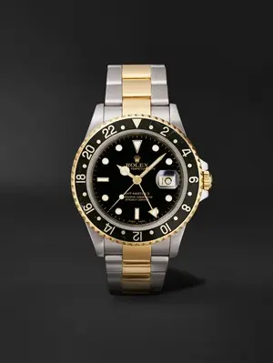 STEPHANIE WINDSOR Rolex Gmt-master Ii Automatic 40mm Stainless Steel And 18kt Yellow Gold Watch - Black
