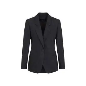 Giorgio Armani Single-breasted Wool Blazer - Multicolor