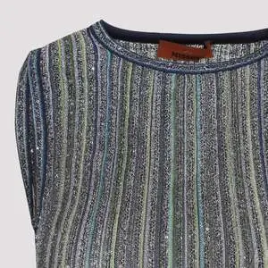 Missoni Sleeveless Sequined Striped Knit Top