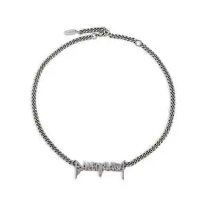 Balenciaga Typo Metal Chain Necklace - Silver