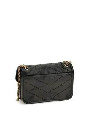 Saint Laurent Mini Niki Quilted Leather Shoulder Bag - Black