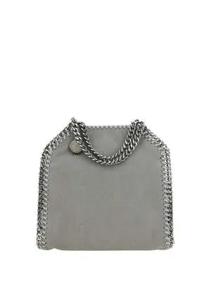 Stella McCartney Tiny Shaggy Handbag With Chain Trim - Gray