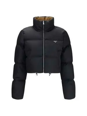 Prada Short Re-nylon Down Jacket - Black