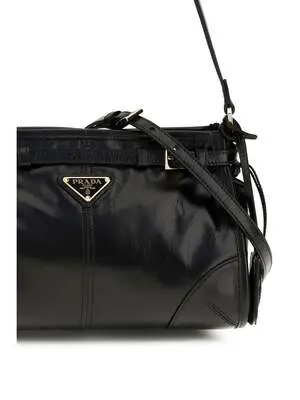 Prada Small Bonnie Handbag In Leather - Black