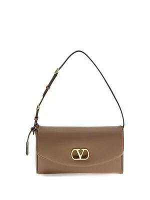 Valentino Garavani Valentino Garavani Devain Leather Shoulder Bag Brown
