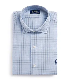Polo Ralph Lauren Stretch-cotton Check Custom Fit Shirt - Blue