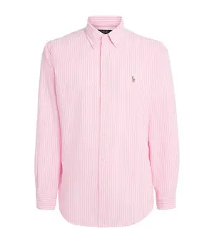 Polo Ralph Lauren Cotton Seersucker Stripe Shirt - Pink