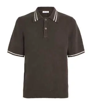 SAMSØE SAMSØE Bouclé Sapedro Polo Shirt - Brown