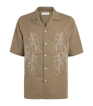 SAMSØE SAMSØE Embroidered Saoscar Shirt - Nude