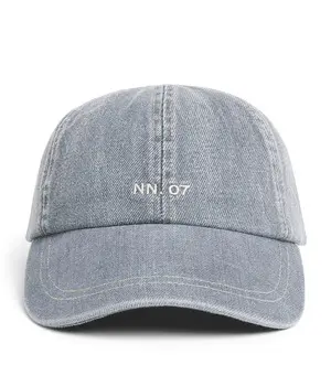 NN.07 Denim Baseball Cap - Grey
