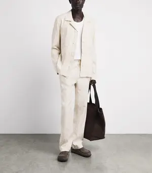 Paige Stretch-cotton-linen Eberton Trousers