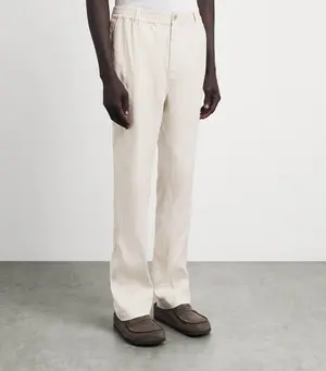 Paige Stretch-cotton-linen Eberton Trousers