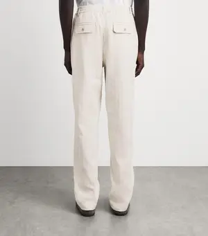 Paige Stretch-cotton-linen Eberton Trousers