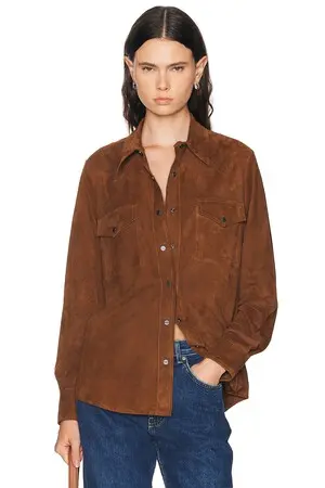 TWP Cowboy Leather Travelin Soldier Top