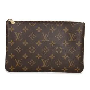 LOUIS VUITTON Monogram Canvas Key Pouch - Brown
