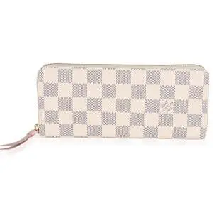 LOUIS VUITTON Rose Damier Azur Clemence Wallet