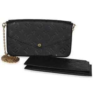 LOUIS VUITTON Monogram Empreinte Felicie Pochette - Black