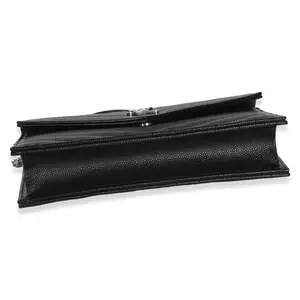 Saint Laurent Grain De Poudre Classic Cassandre Chain Wallet - Black
