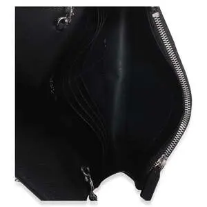Saint Laurent Grain De Poudre Classic Cassandre Chain Wallet - Black