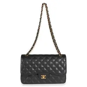 Chanel Quilted Caviar Jumbo Double Flap Bag