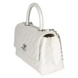 Chanel Chevron Caviar Coco Top Handle Bag
