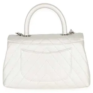 Chanel Chevron Caviar Coco Top Handle Bag