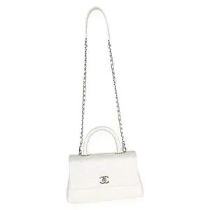 Chanel Chevron Caviar Coco Top Handle Bag