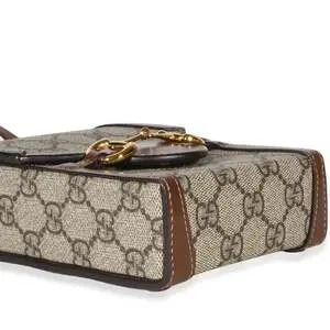 Gucci Beige Gg Supreme Monogram Horsebit 1955 Crossbody Bag