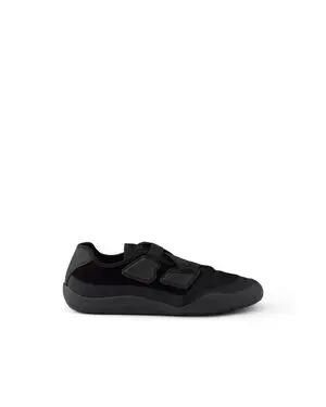 Prada Speedrock Leather And Mesh Fabric Sneakers
