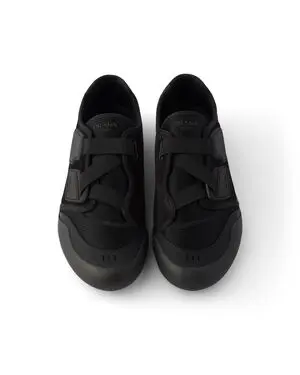 Prada Speedrock Leather And Mesh Fabric Sneakers
