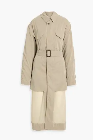 MAISON MARGIELA Layered Twill And Shell Trench Coat - Beige