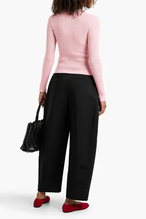 Guest In Residence Ribbed Cashmere Polo Sweater