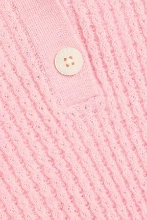 Guest In Residence Ribbed Cashmere Polo Sweater