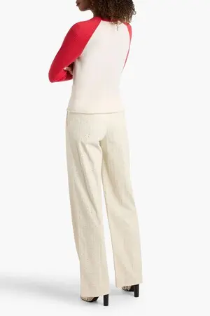 Guest In Residence Twotone Cashmere Sweater - Ecru