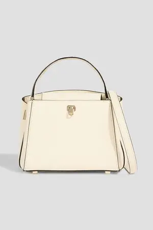 VALEXTRA Brera Mini Pebbledleather Tote - Ivory