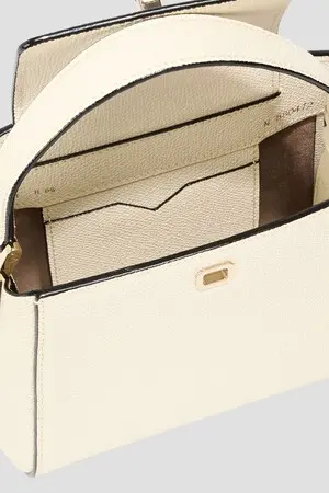 VALEXTRA Brera Mini Pebbledleather Tote - Ivory