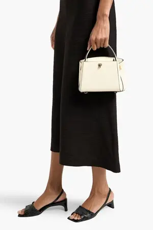 VALEXTRA Brera Mini Pebbledleather Tote - Ivory