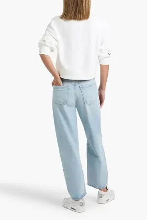 Alice + Olivia Russell Printed French Cotton-blend Terry Sweatshirt