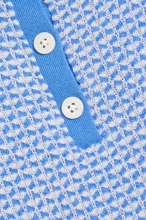 Guest In Residence Jacquard-knit Cashmere Polo Shirt