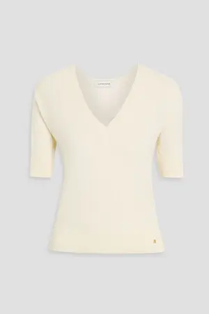 ANINE BING Aria Merino Wool And Cashmereblend Sweater - Ivory