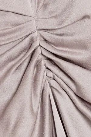 Victoria Beckham Isabella Gathered Satin-crepe Maxi Dress - Lilac